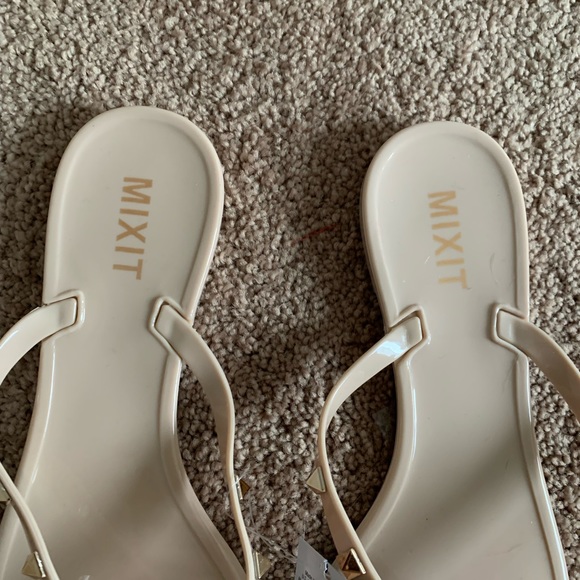 Mixit | Shoes | Mixit Nude Studded Bow Sandals | Poshmark